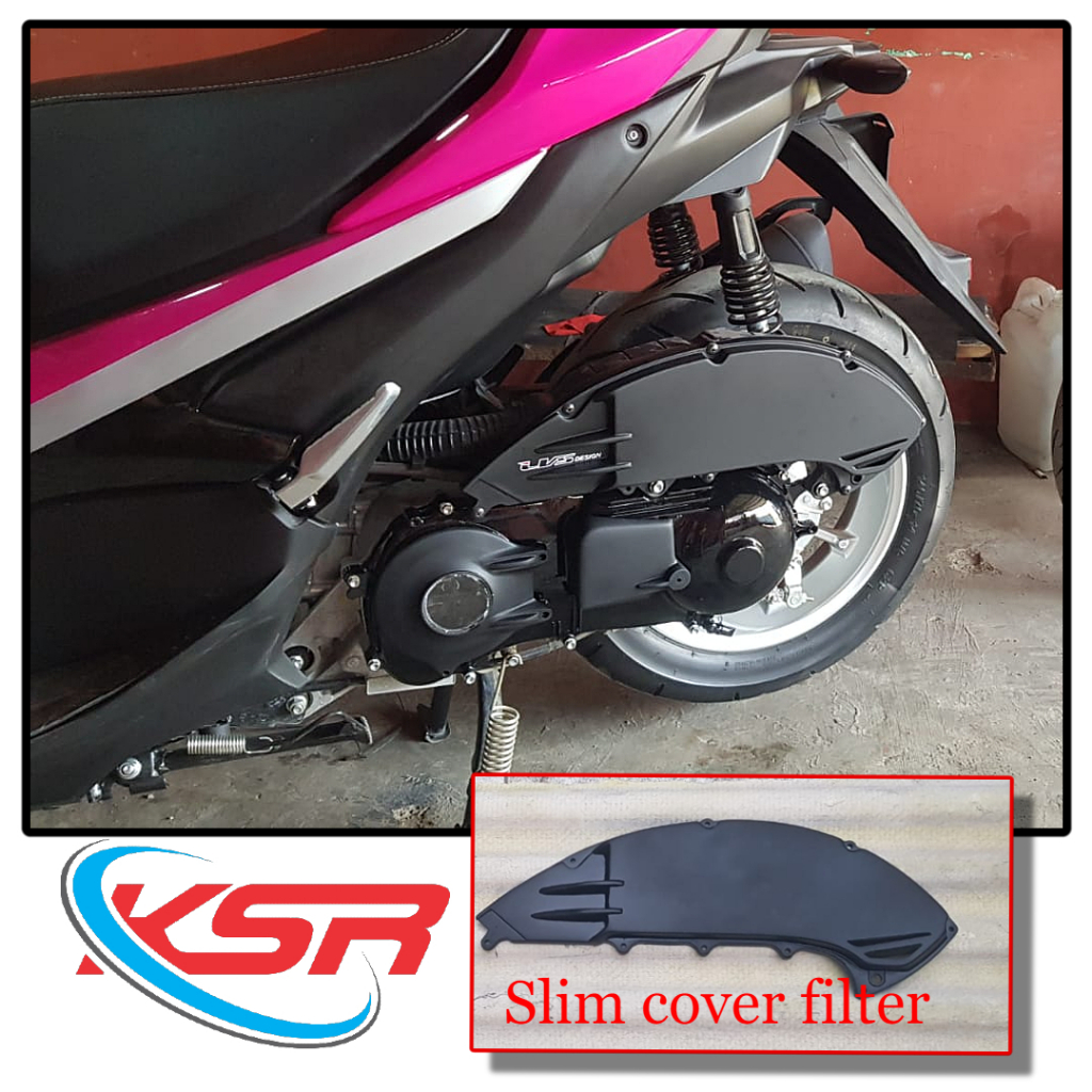 Jual Filter udara dan cover cvt Custom Slim untuk New aerox 155/New ...