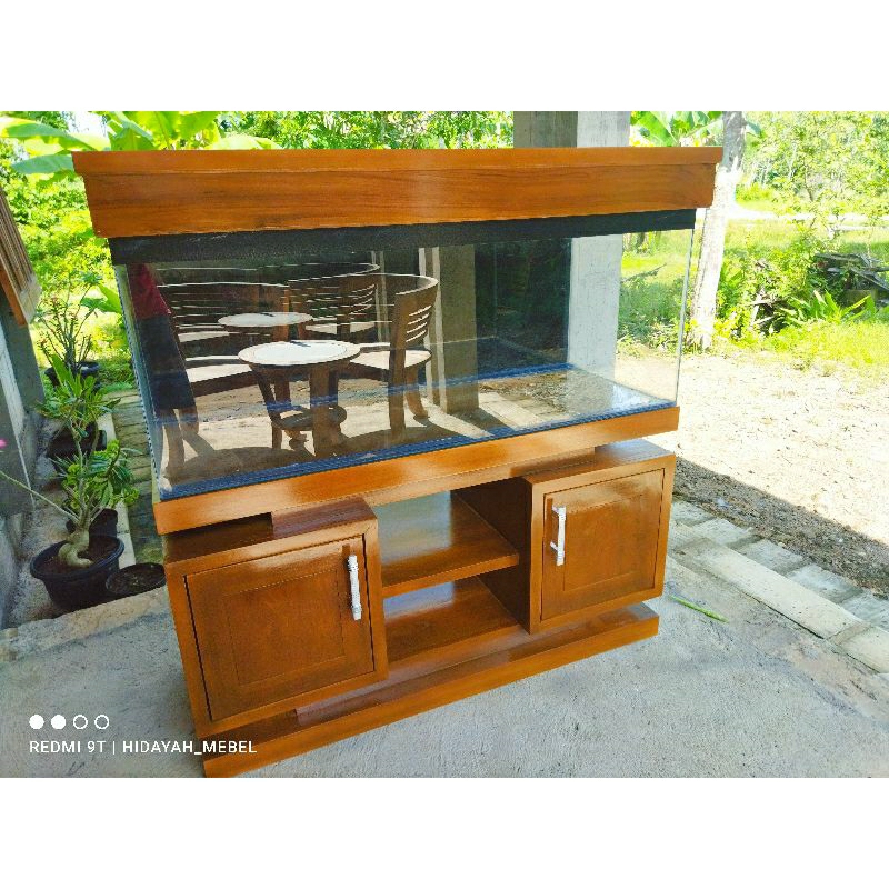 Jual Meja aquarium kayu meja tv minimalis | Shopee Indonesia