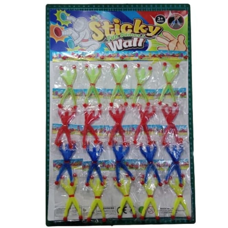 Jual JOFESTORE88 X FerenHongXia Mainan Sticky Man Tempel Kaca Dinding ...
