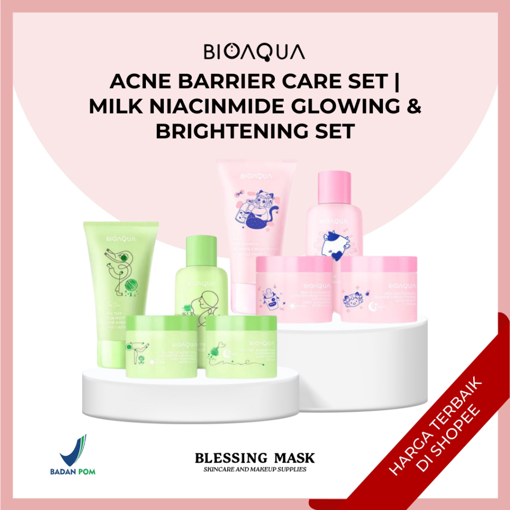 Jual Bioaqua Set Skincare 4 items - Acne Barrier Care Set | Milk ...