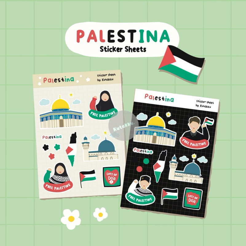 Jual Palestina Sticker Sheets / Cute Sticker Sheets by Kutakku | Shopee ...