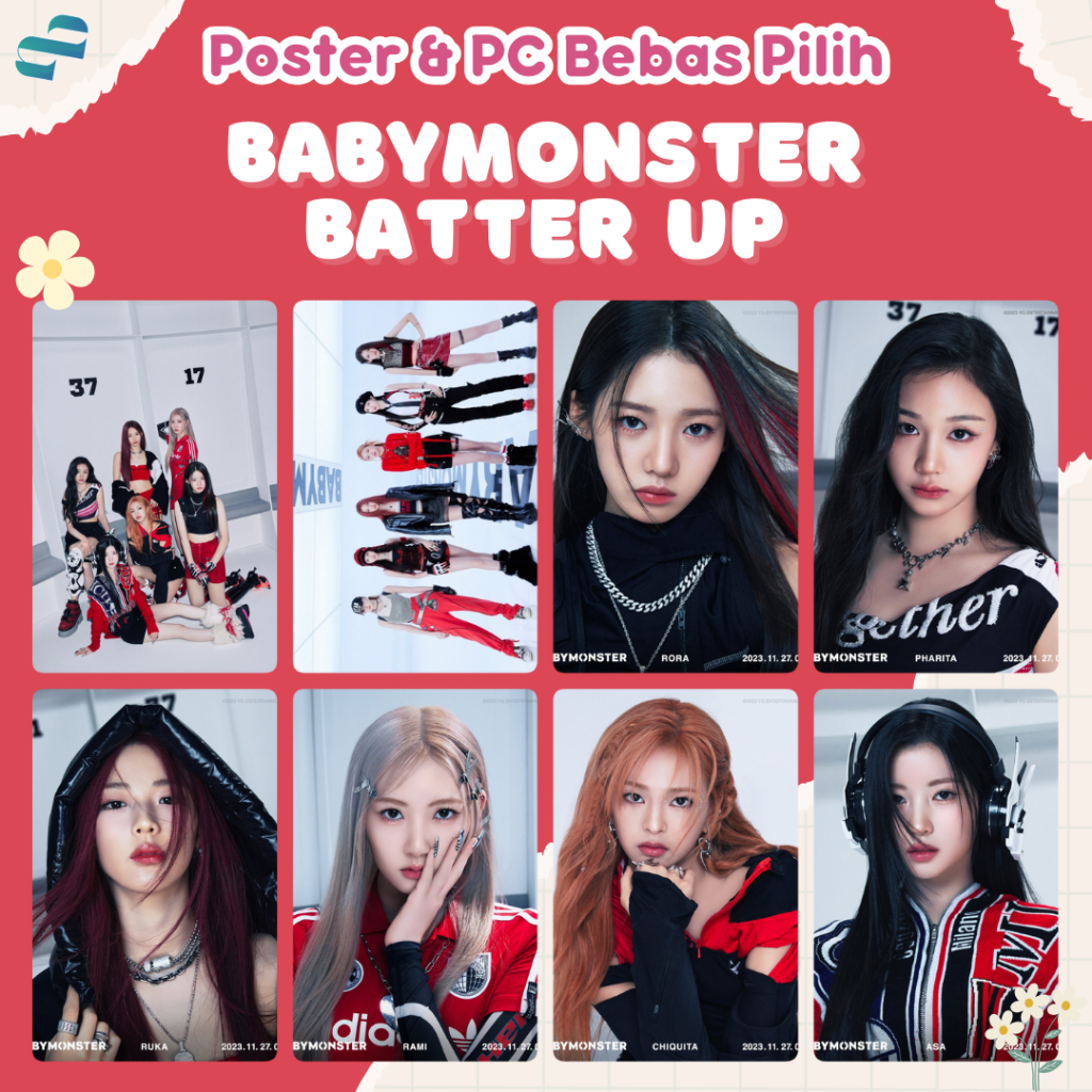 Jual Poster BABY MONSTER BATTER UP | Poster Kpop A4 A5 A6 Murah Murah ...