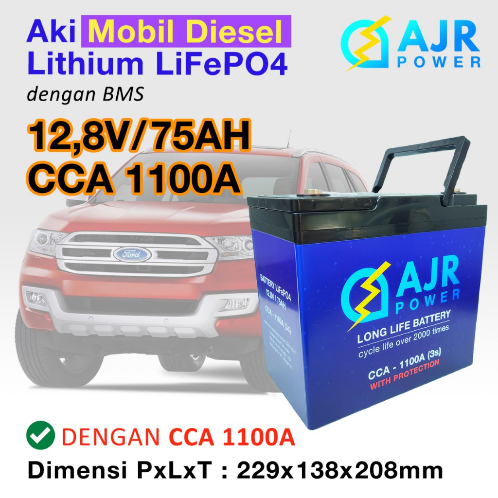 Jual Cranking ACCU aki MOBIL Diesel Pajero Inova Captiva Fuso 5000Cc ...