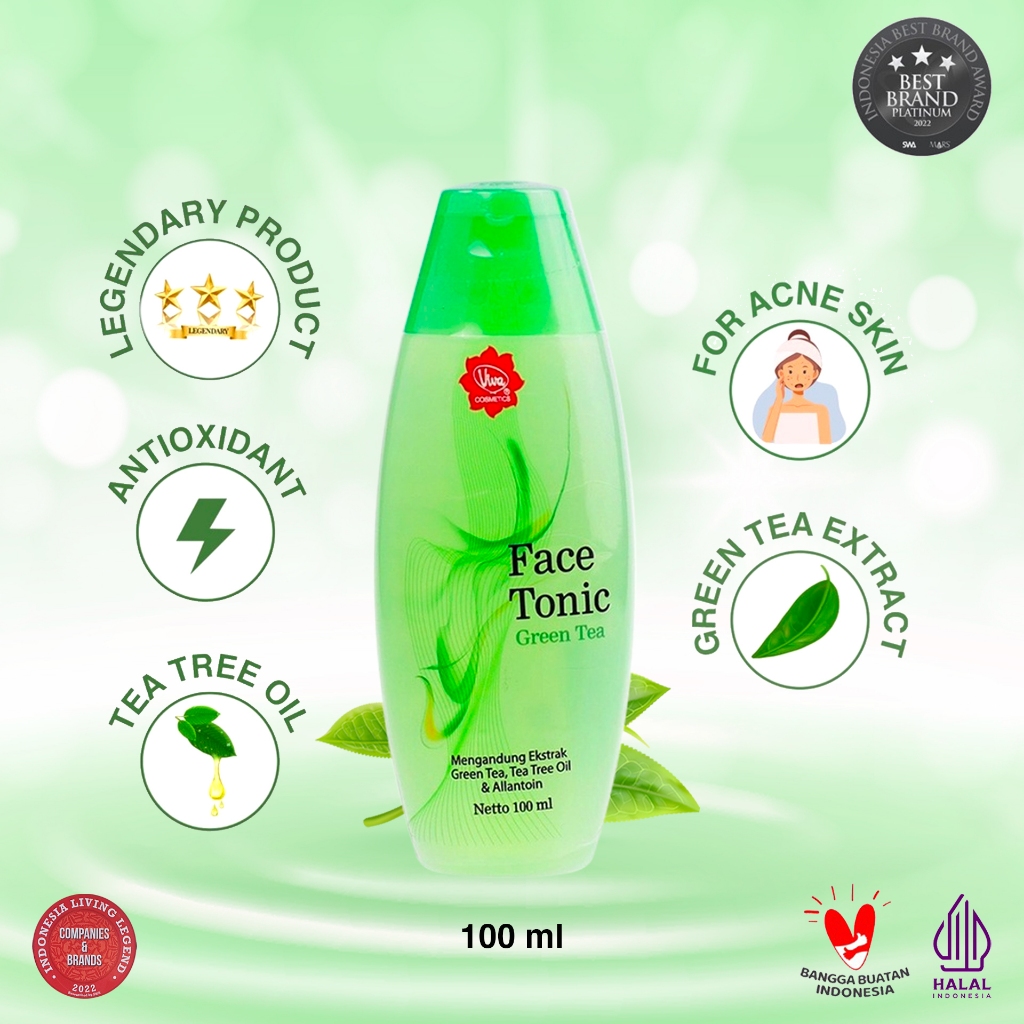 Jual Viva Face Tonic Green Tea / Toner Green Tea Viva (100 ml) | Shopee ...