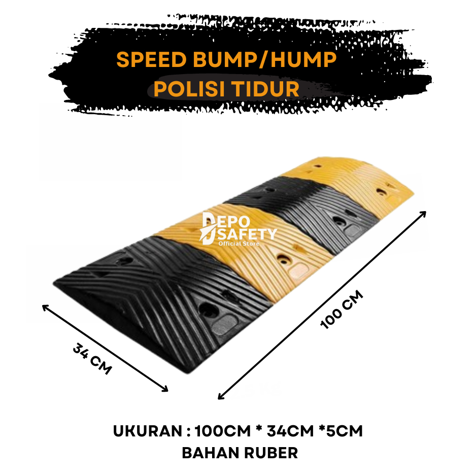 Jual Rubber Speed Bump Ramp Deceleration Belt - Road Speed Seducer ...