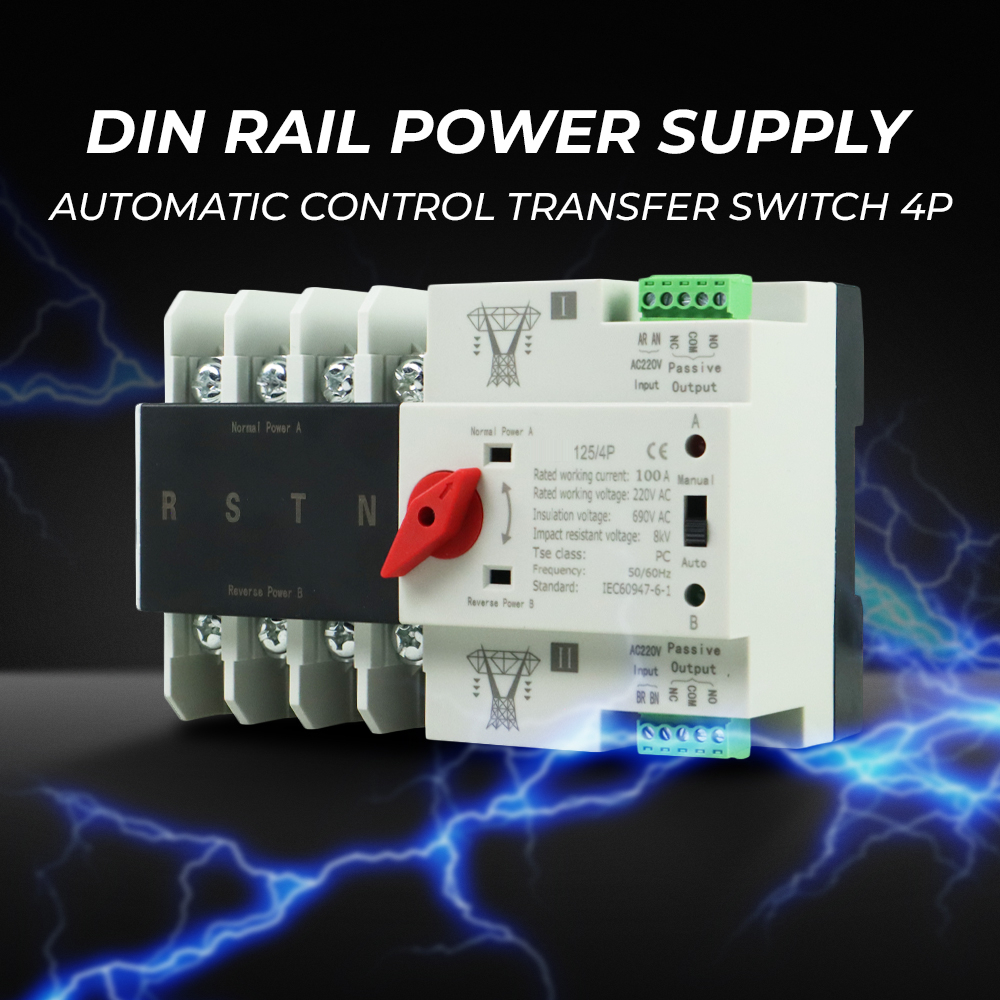 Jual Taffware ATS Din Rail Power Supply Automatic Control Transfer ...