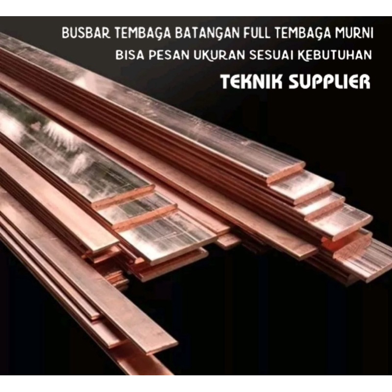 Jual Plat Tembaga Busbar 5mm x 20mm x Panjang 1 meter copper plate ...