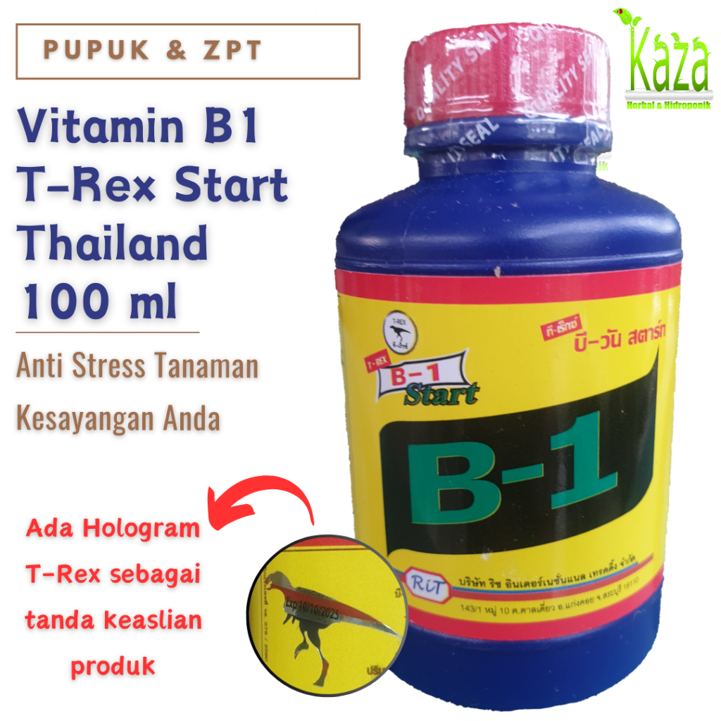 Jual Vitamin B1 T-Rex Start Thailand 100 ml Botol Biru Pupuk Hormon ZPT ...