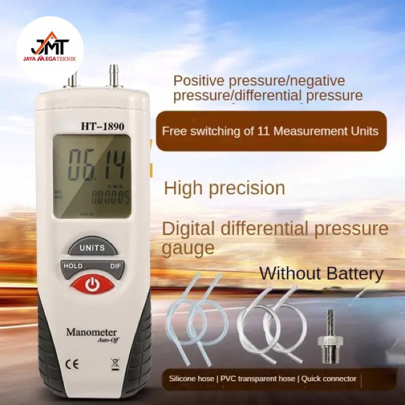 Jual HT 1895 HT-1895 Digital Manometer Air Pressure Meter Air Pressure ...
