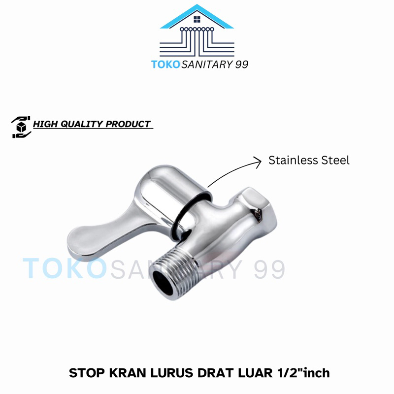 Jual Stop Kran Lurus Drat Luar Dalam 1/2" inch - Sanitary 99 | Shopee ...