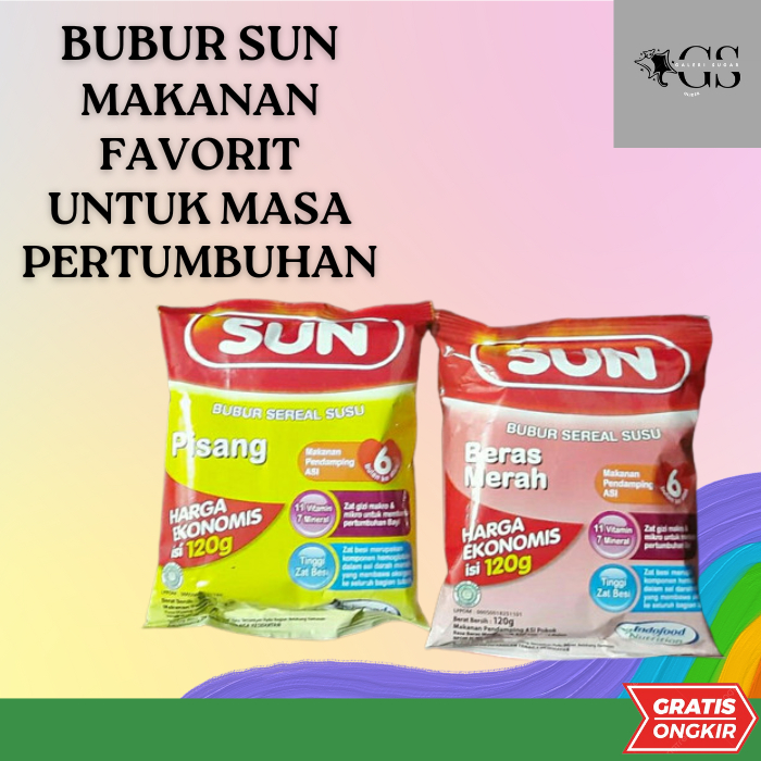 Jual Bubur Sun sachet isi 120 gram, makanan utama praktis buat sugar ...