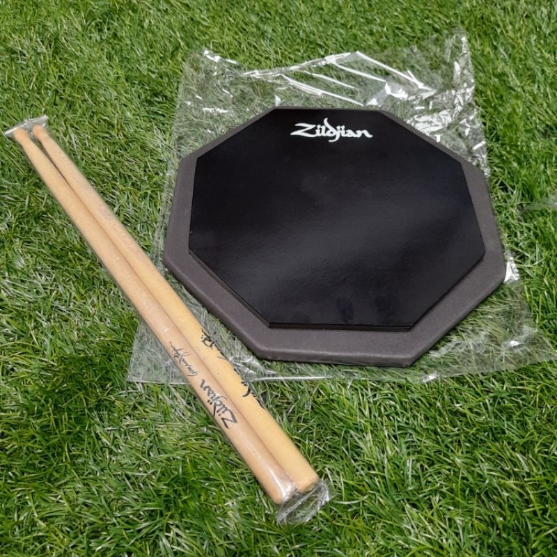 Jual Pad Drum 10" plus Stick Drum Sepasang, Practice Pad, Pad untuk ...