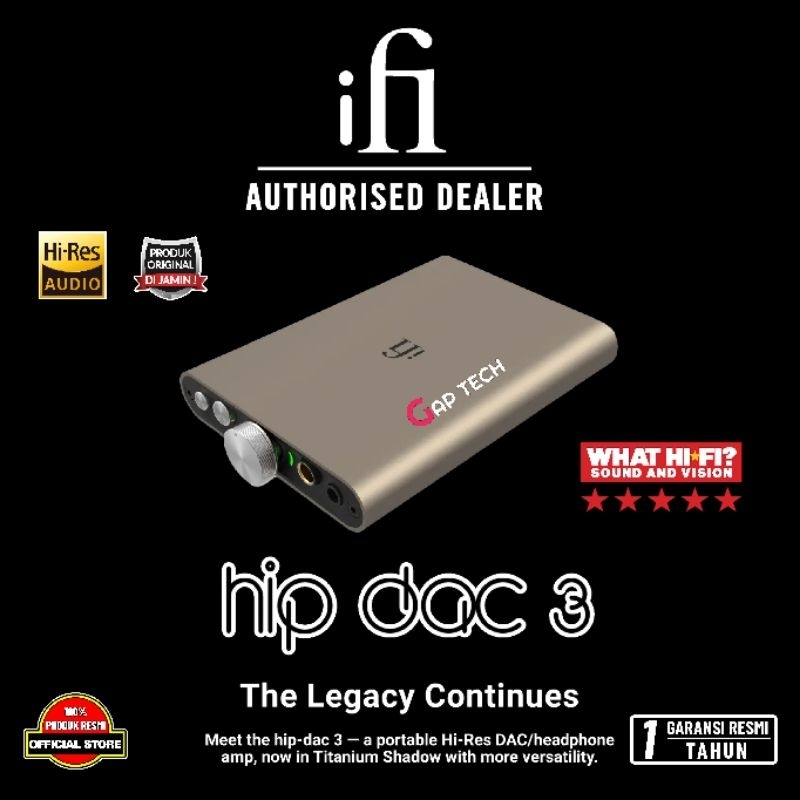 Jual iFi Hip DAC 3 Portable Hi-Res USB DAC + Headphone Amplifier Original | Shopee Indonesia