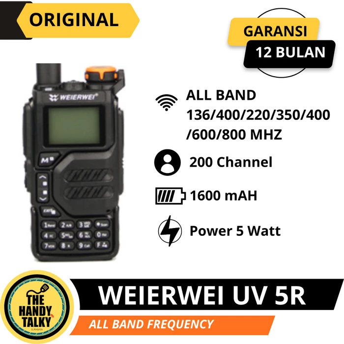 Jual Weierwei UV 5R UV-5R Multiband 600Mhz Werwe Quan Seng UV K5 Original | Shopee Indonesia
