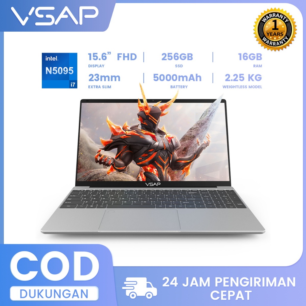 Jual VSAP Laptop Intel N4100/N5095/i7 9750H | 16+256GB SSD | Sistem Win11 PRO | 15.6 inch Layer ...