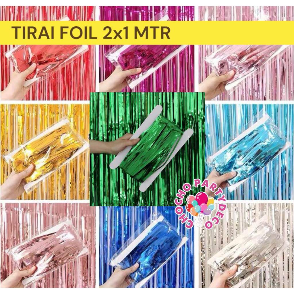 Jual [2x1mtr] Curtain foil / tirai foil / rumbai tirai emas / rumbai ...