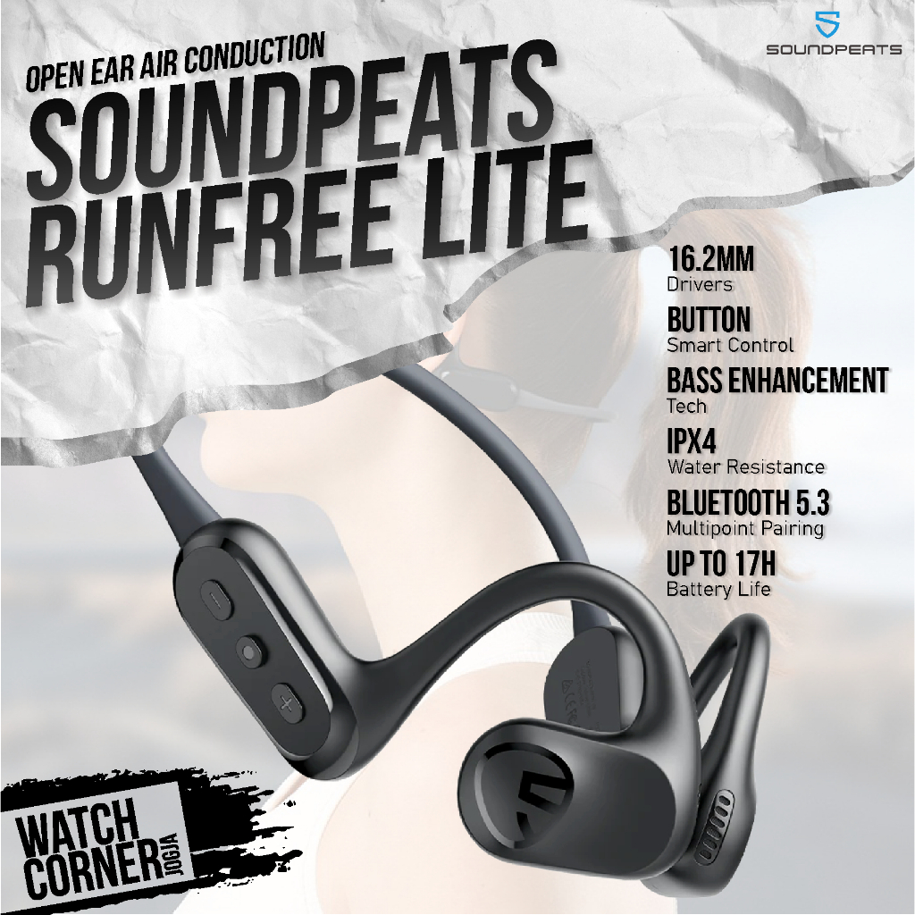 Jual SoundPEATS RunFree Lite Bluetooth Air Conduction Sport Headphones ...