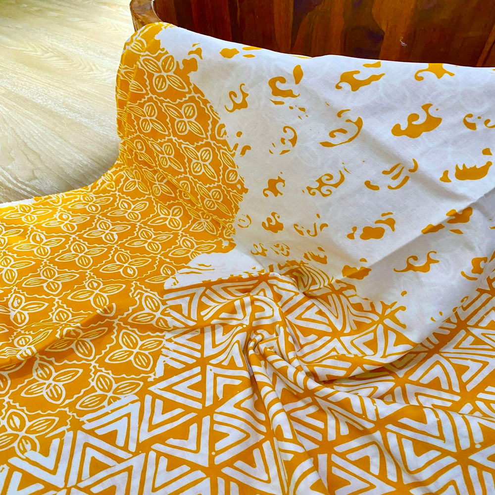 Jual Kain Batik Cap Pulauan Kanari Kipas Tiga Sisi Awan Berarak ...