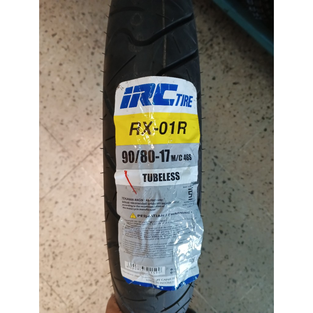 Jual Ban Motor IRC 90/80-17 RX-01R, NF67, EXATO TUBLESS | Shopee Indonesia