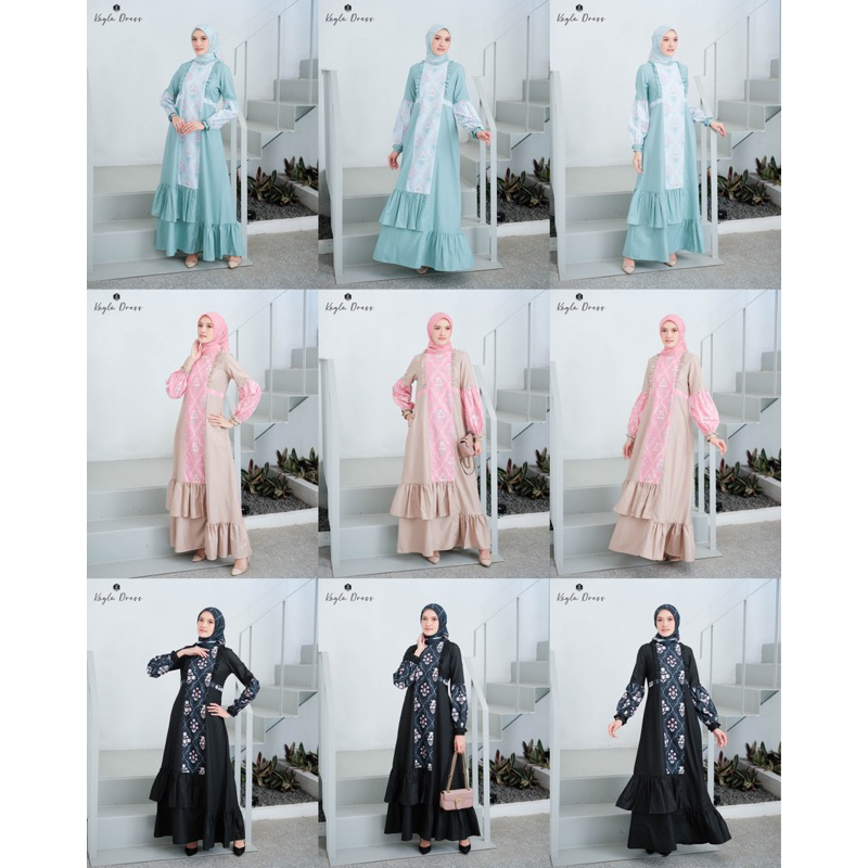 Jual Kayla Dress Zalifa/dress terbaru zalifa/dress printing | Shopee ...