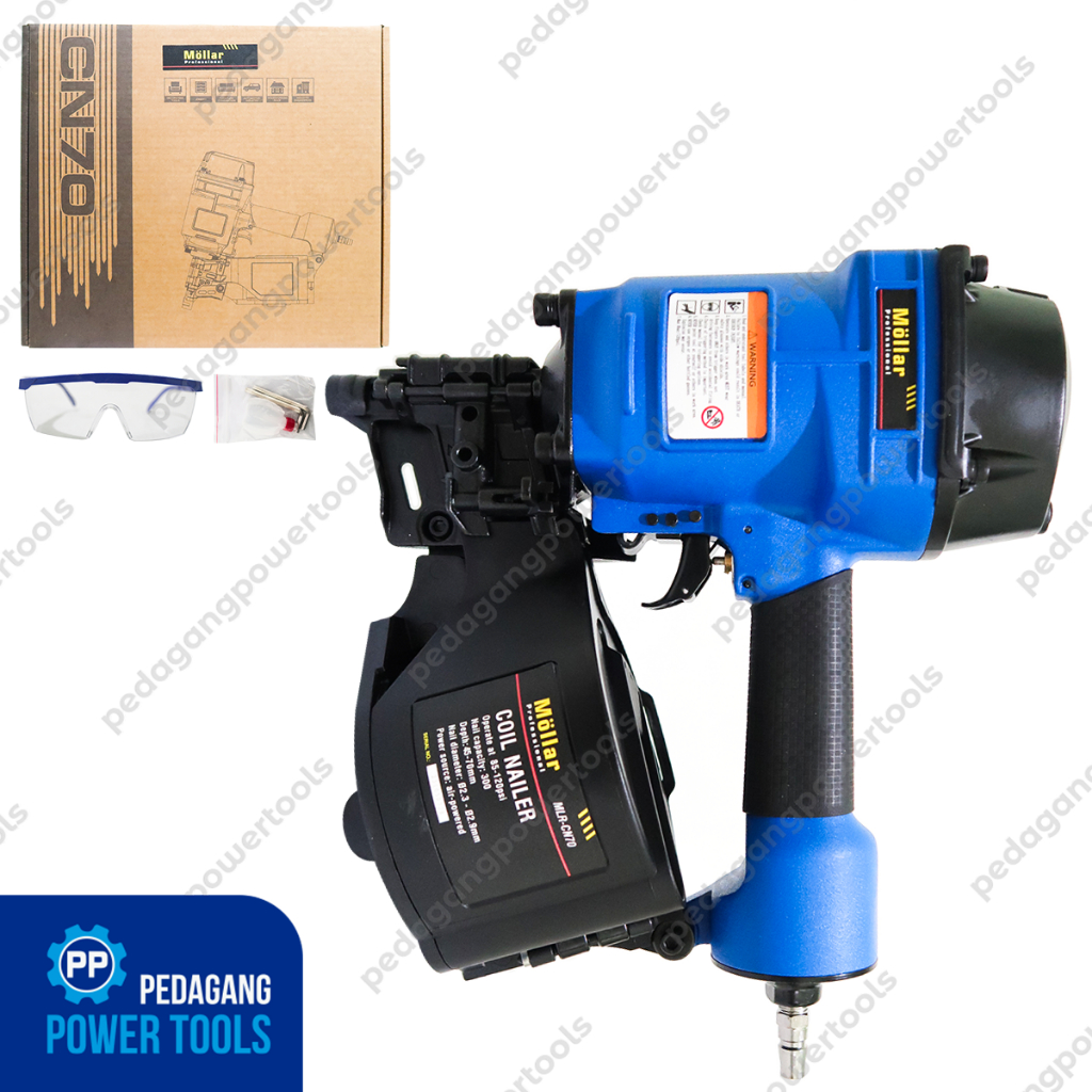 Jual MOLLAR CN70 Coil Nailer Mesin Paku Tembak Palet Kayu Staple Gun ...