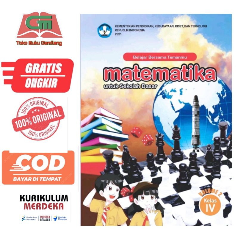 Jual Matematika Kelas 4 SD/MI volum 2 Kurikulum Merdeka Diknas | Shopee ...