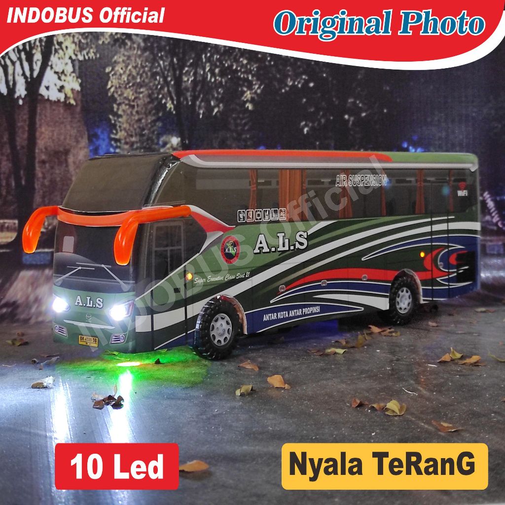Jual INDOBUS Miniatur Bus bis ALS SR2 Lampu | Shopee Indonesia