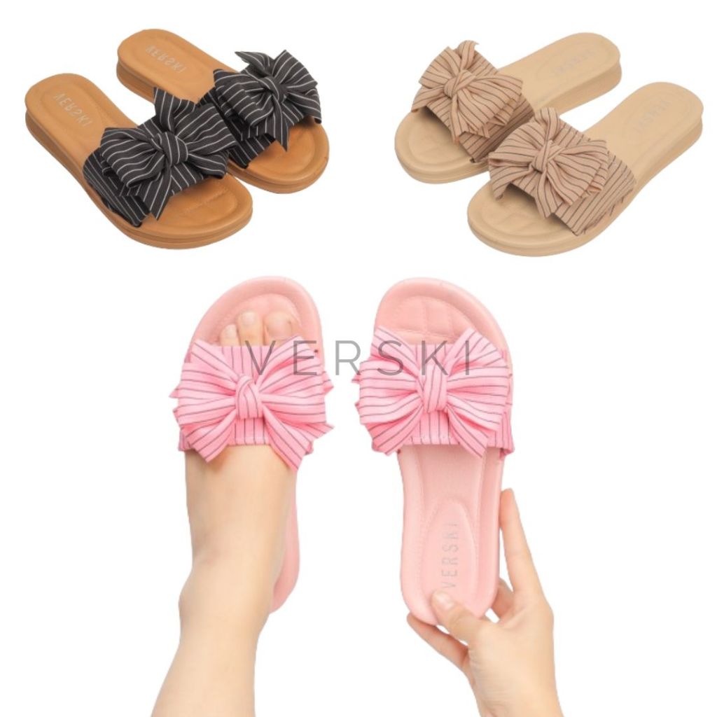 Jual VERSKI Hazel Sandal Wanita Sendal Slop Wanita Slipper Rumah Sandal ...