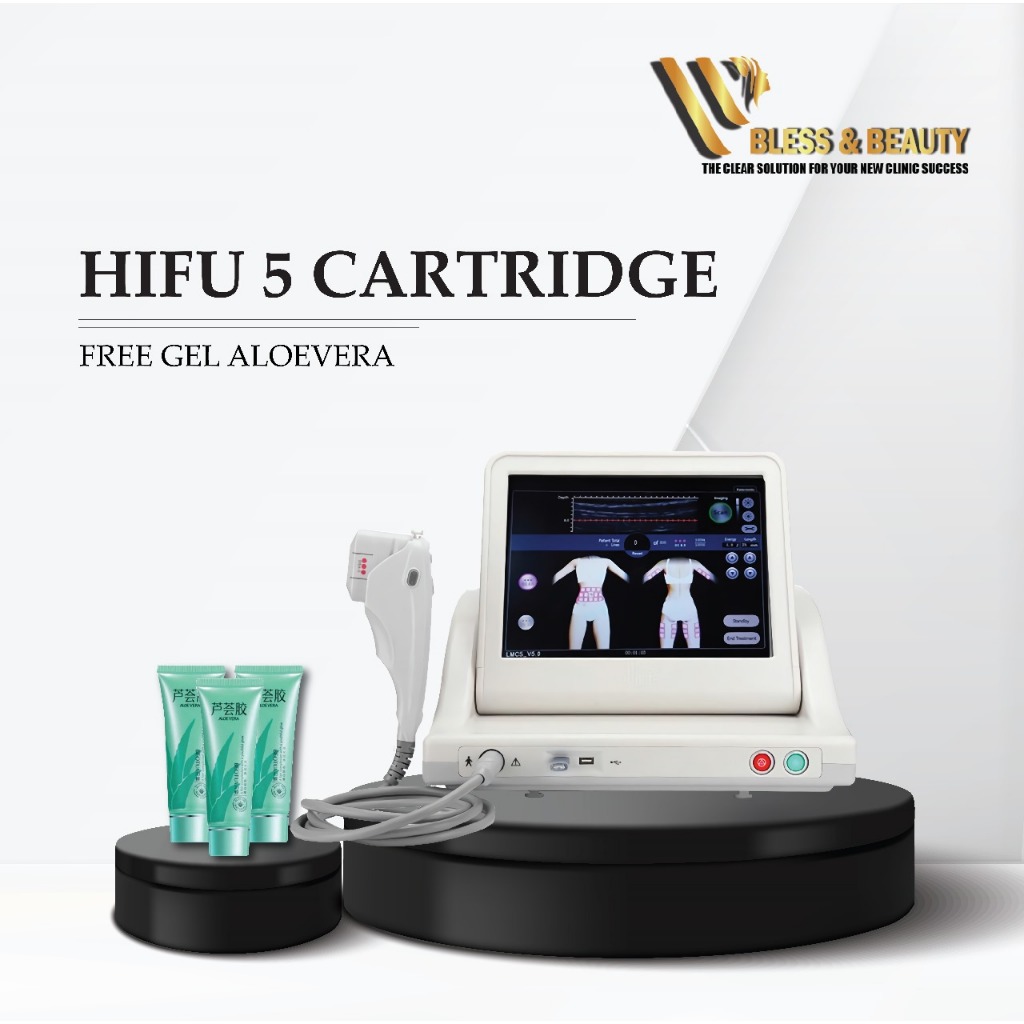 Jual HIFU 5 Cartridge Untuk Meniruskan Wajah Doubel chin Dengan 10.000 ...
