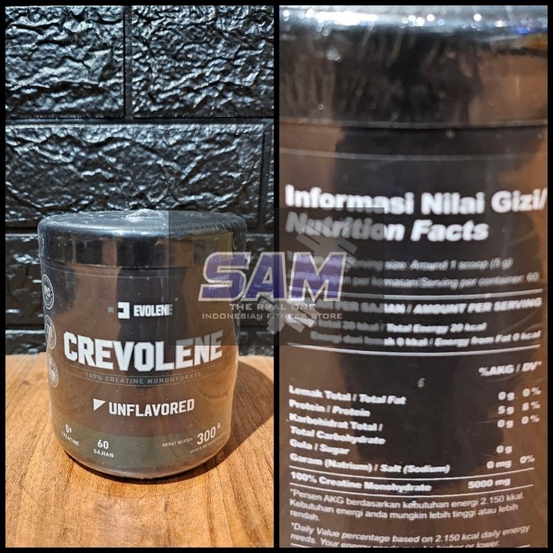 Jual Suplemen Fitness EVOLENE New Crevolene Creatine 300 gram ...