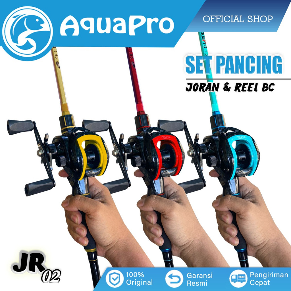Jual Aquapro Paket Alat Pancing Ikan Joran Pancing BaitCasting Fishing ...