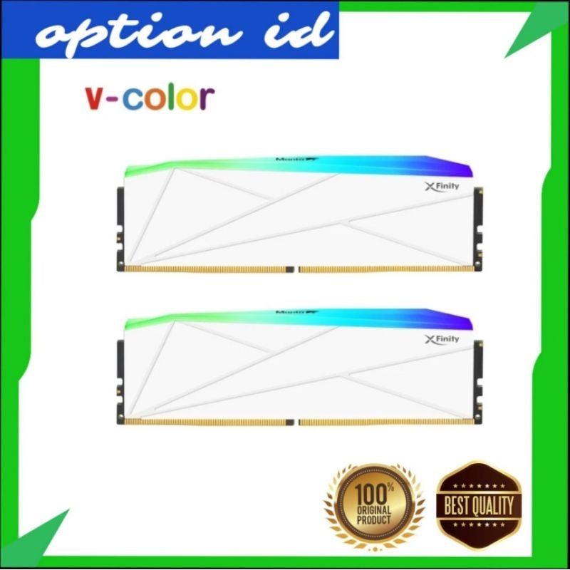 Jual RAM V-COLOR MANTA X Finity RGB 32GB | 16GBx2 DDR5 6000 MHz - White ...