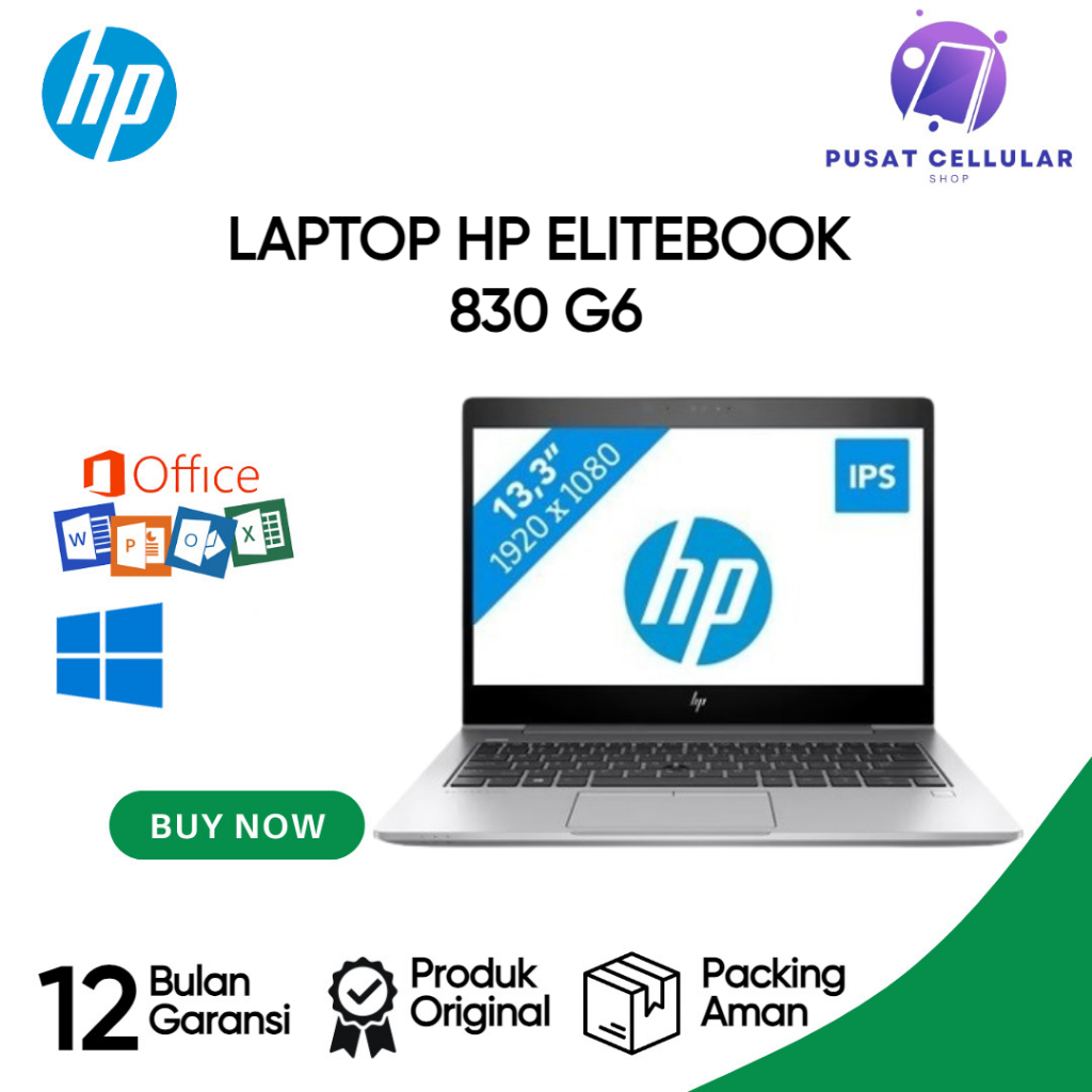 Jual Laptop HP EliteBook 830 G6 Core i7 Gen8 RAM 16GB SSD 512 ...