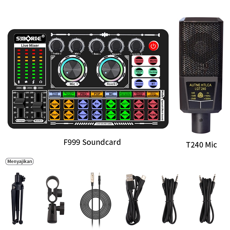Jual Siborie Soundcard F999 Audio USB External Sound Card mic Mixer ...