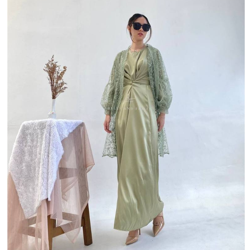 Jual LYODRA Dress Set Dress + Outer Brukat/ Dress Maxi Tile Brukat ...