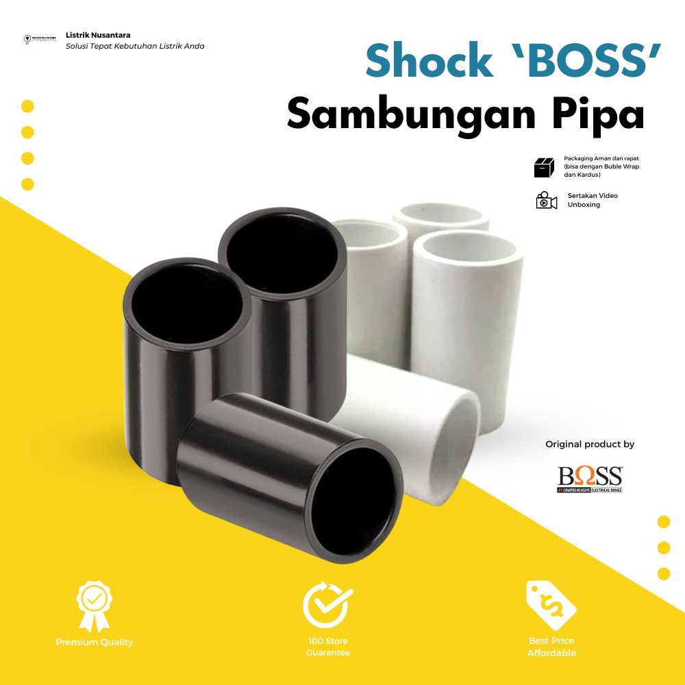 Jual Sok Sambungan Boss 20mm Sock Shock Shook Sook Penyambung Instalasi Pipa Listrik Conduit ...