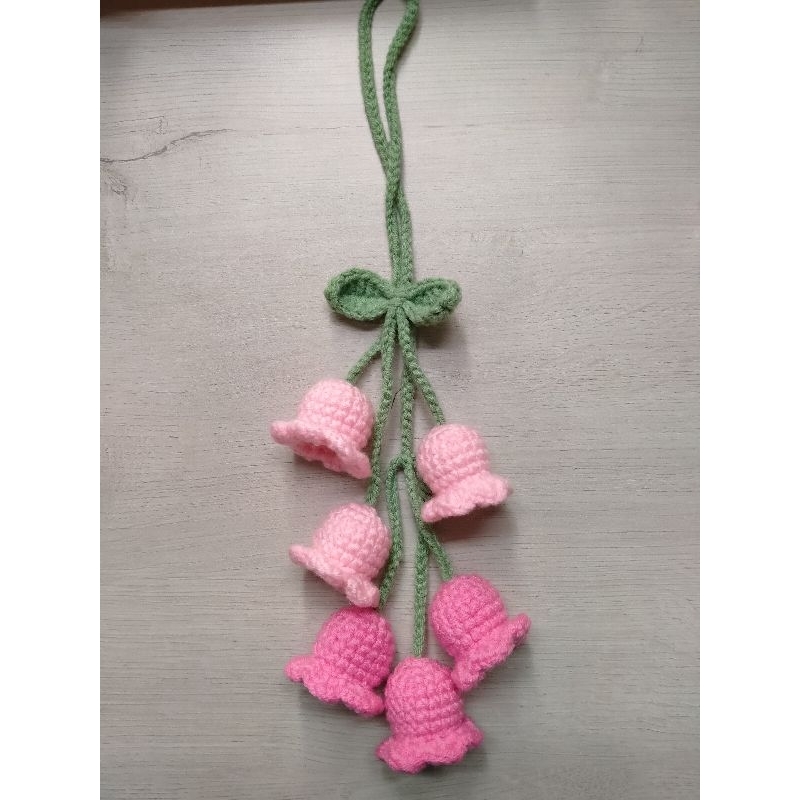 Jual HANDMADE GANTUNGAN MOBIL BUNGA RAJUT GANTUNGAN TAS BUNGA LILY BAG ...