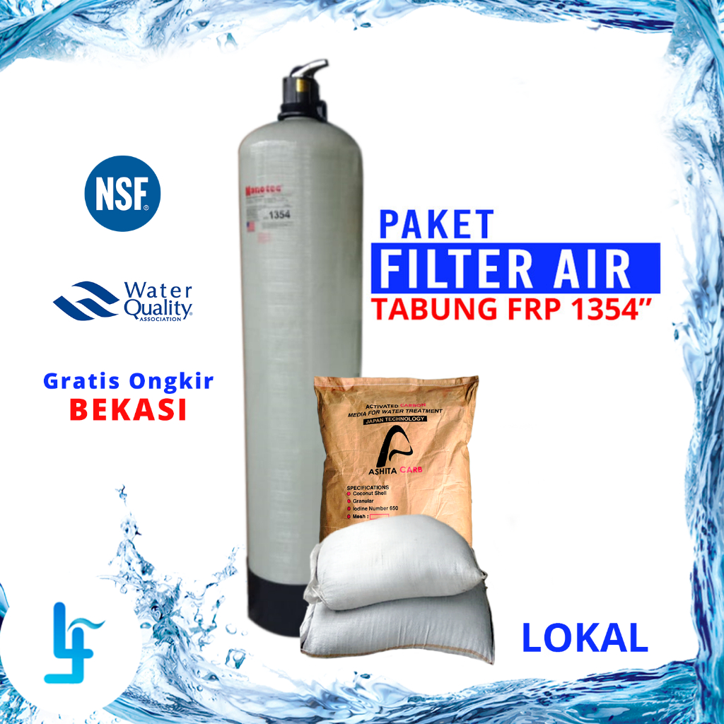 Jual Paket Tabung Filter Penjernih Air FRP 1354 inch Plus Isi Media ...
