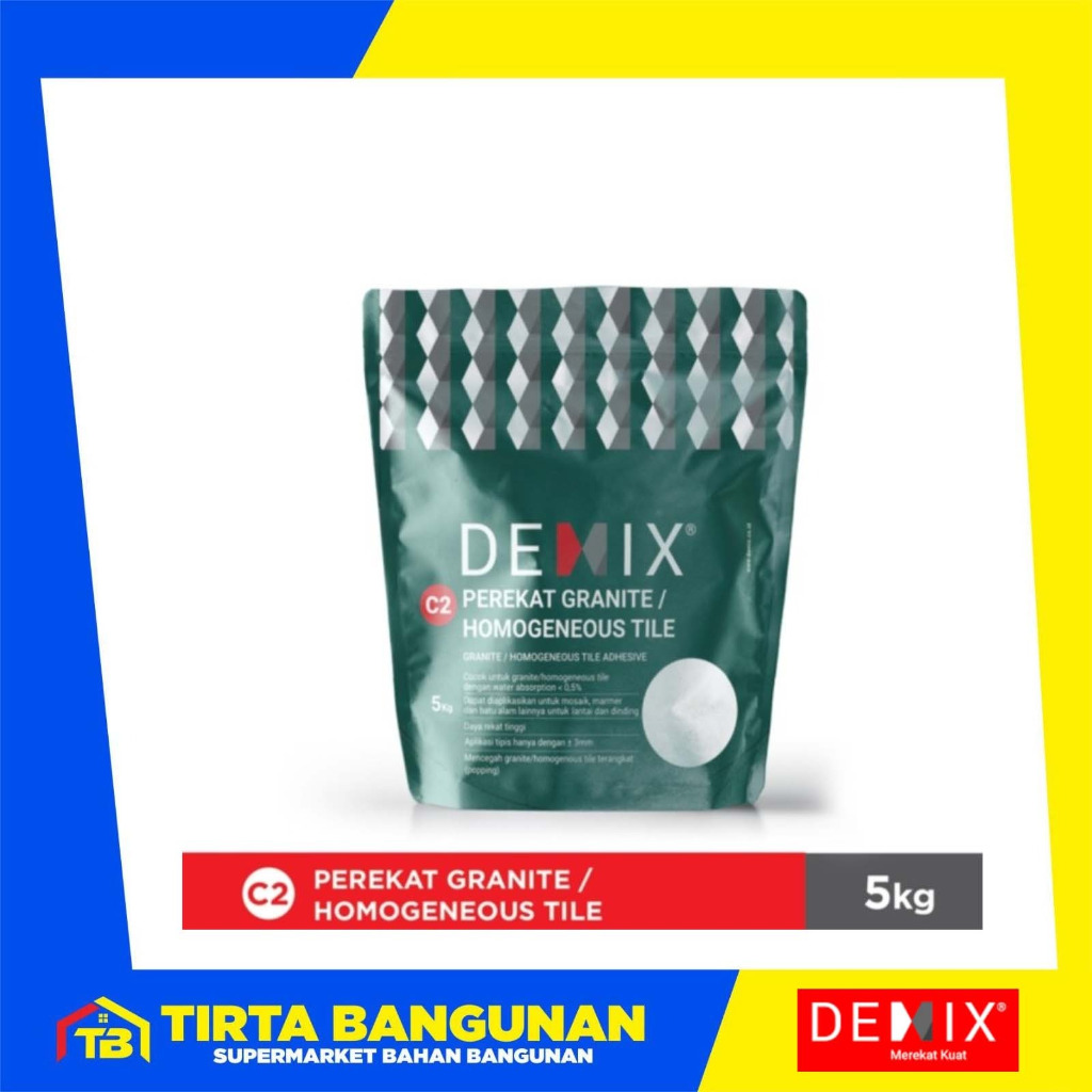 Jual DEMIX C2 PEREKAT GRANITE TILE 5KG/ SEMEN INSTAN PEREKAT GRANITE ...
