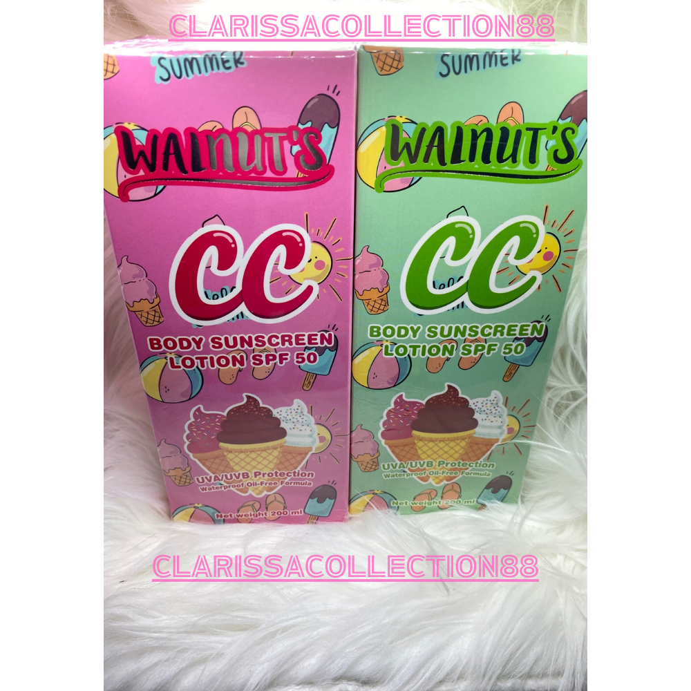Jual WALNUT CC BODY LOTION SUNSCREEN SPF 50 ORIGINAL THAILAND | Shopee ...