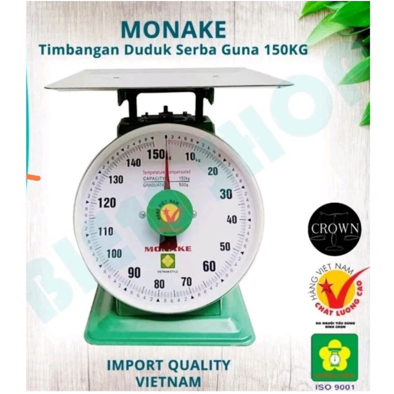 Jual Timbangan Duduk 150 Kg Monake / Timbangan jarum 150 Kg Timbangan buah sayur Vietnam ...