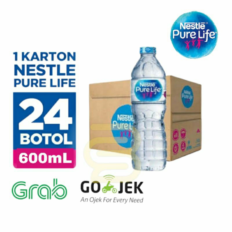 Jual Air Mineral NESTLE PURELIFE 1 Dus Botol 600ml | Shopee Indonesia
