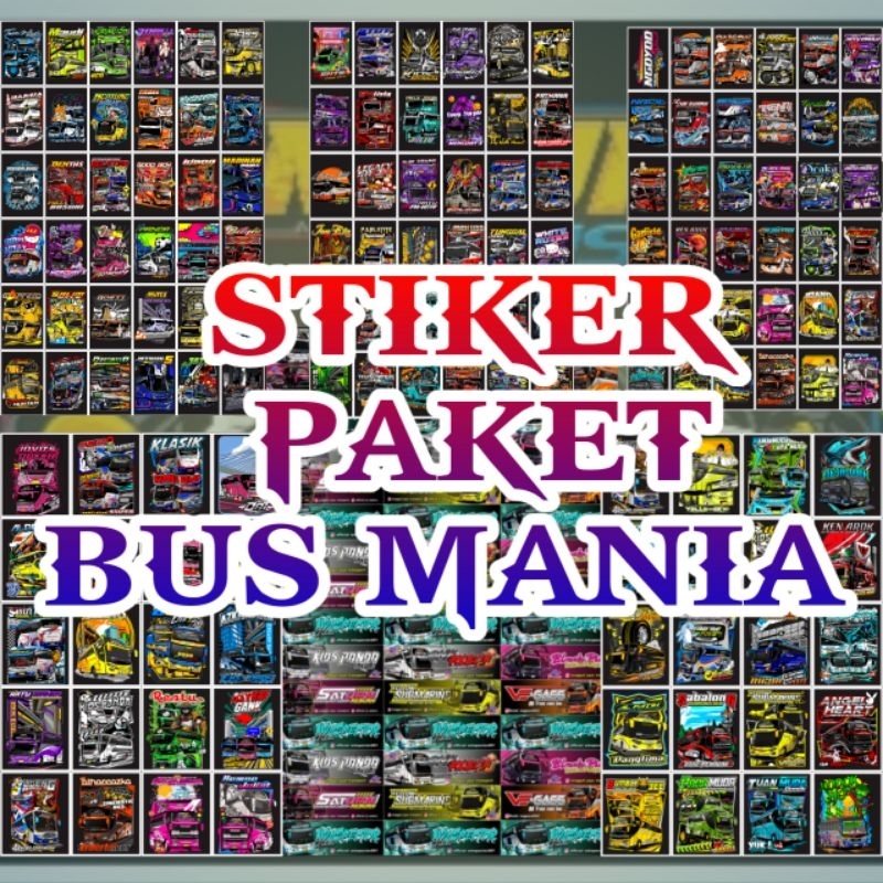 Jual STIKER BUS ORIGINAL VIRAL 45PCS / STICKER BASURI / PAKET STIKER ...