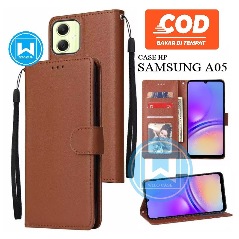 Jual Case Flip Wallet Samsung Galaxy A05 Premium Case Flip Wallet Kulit ...
