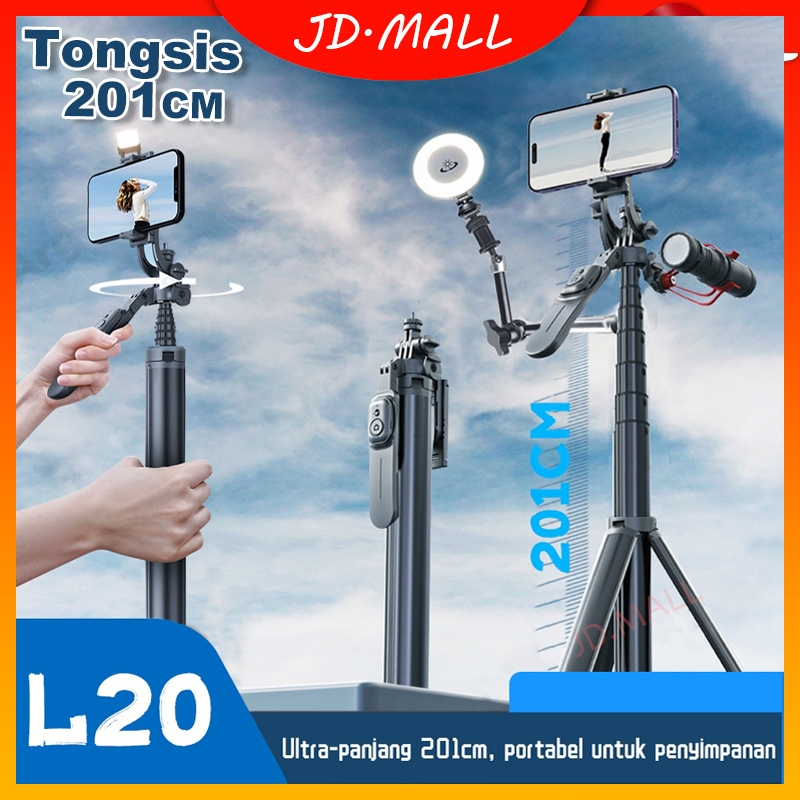 Jual Jd Mall Tongsis Tripod Bluetooth 210cm Selfie Stick Remote Tongsis