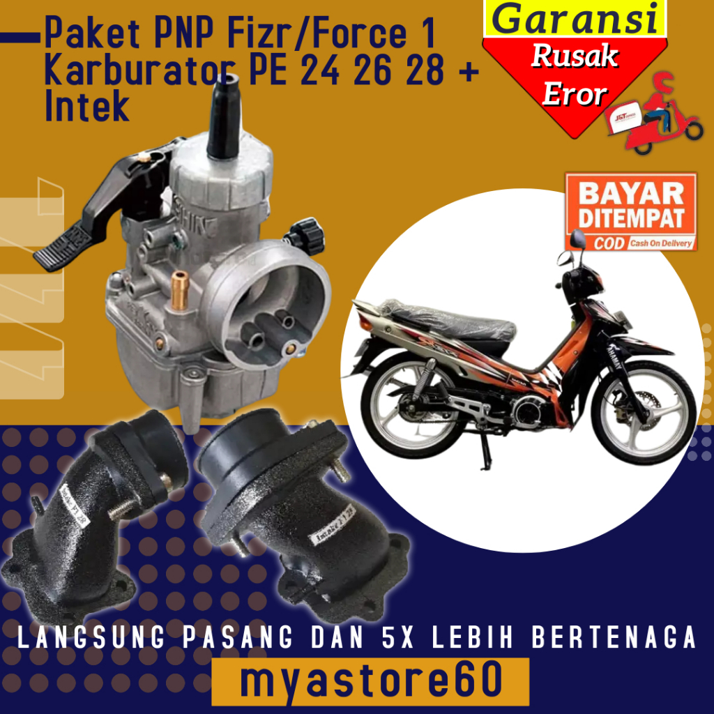 Jual Paket PNP FIZ R/FORCE 1 Langsung Pasang!!! Karburator Karbu KEIHIN PE 24 PE 26 PE 28 ...