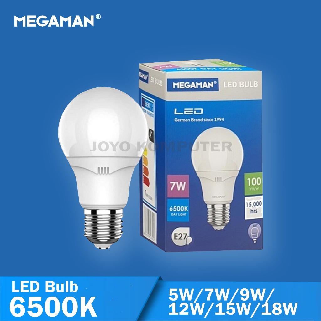 Jual MEGAMAN Bohlam LED Lampu 6500K 7W 170-240V (Cahaya Putih) | Shopee Indonesia