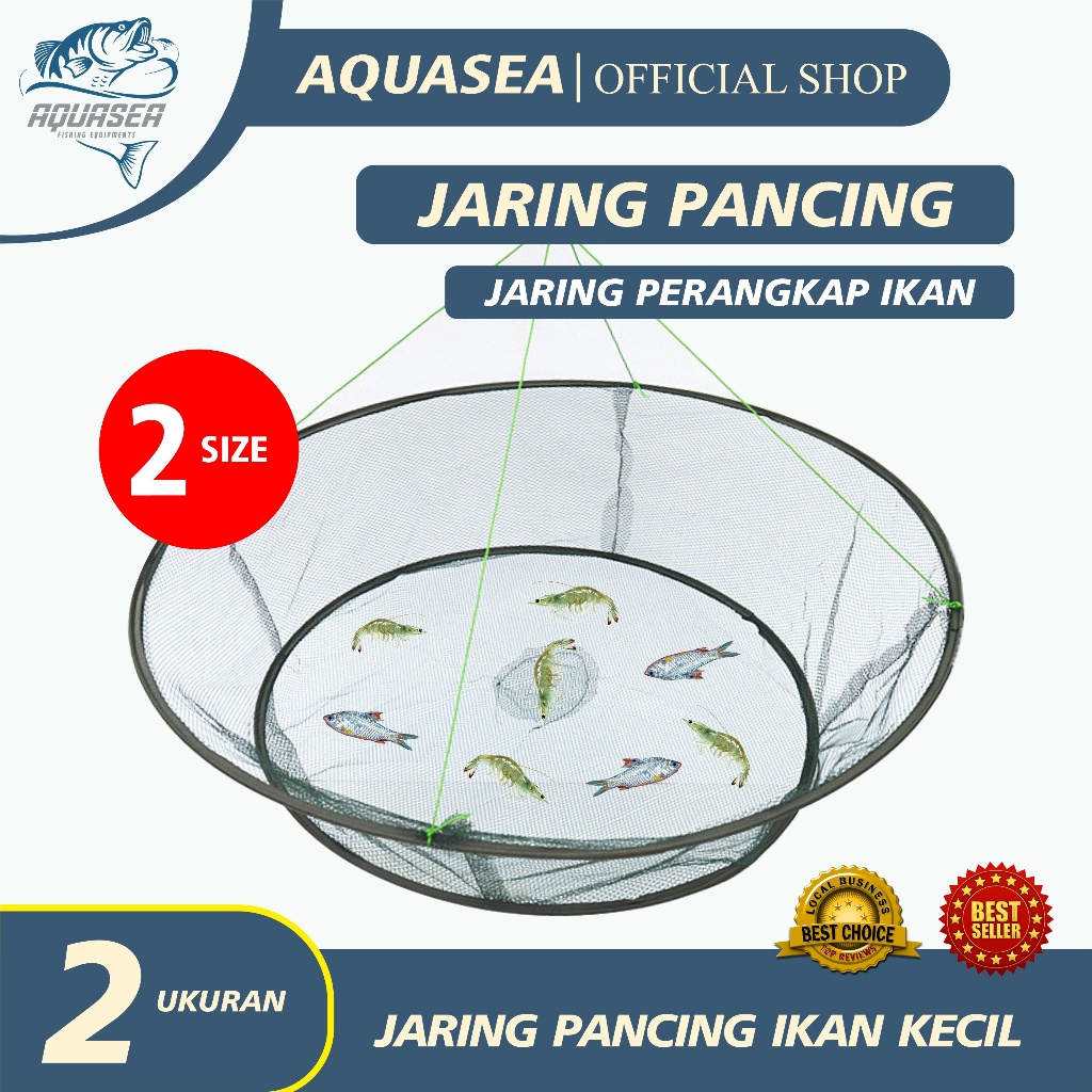 Jual AQUASEA - Jaring Perangkap Ikan Jaring Ikan bulat Ukuran jebakan ...