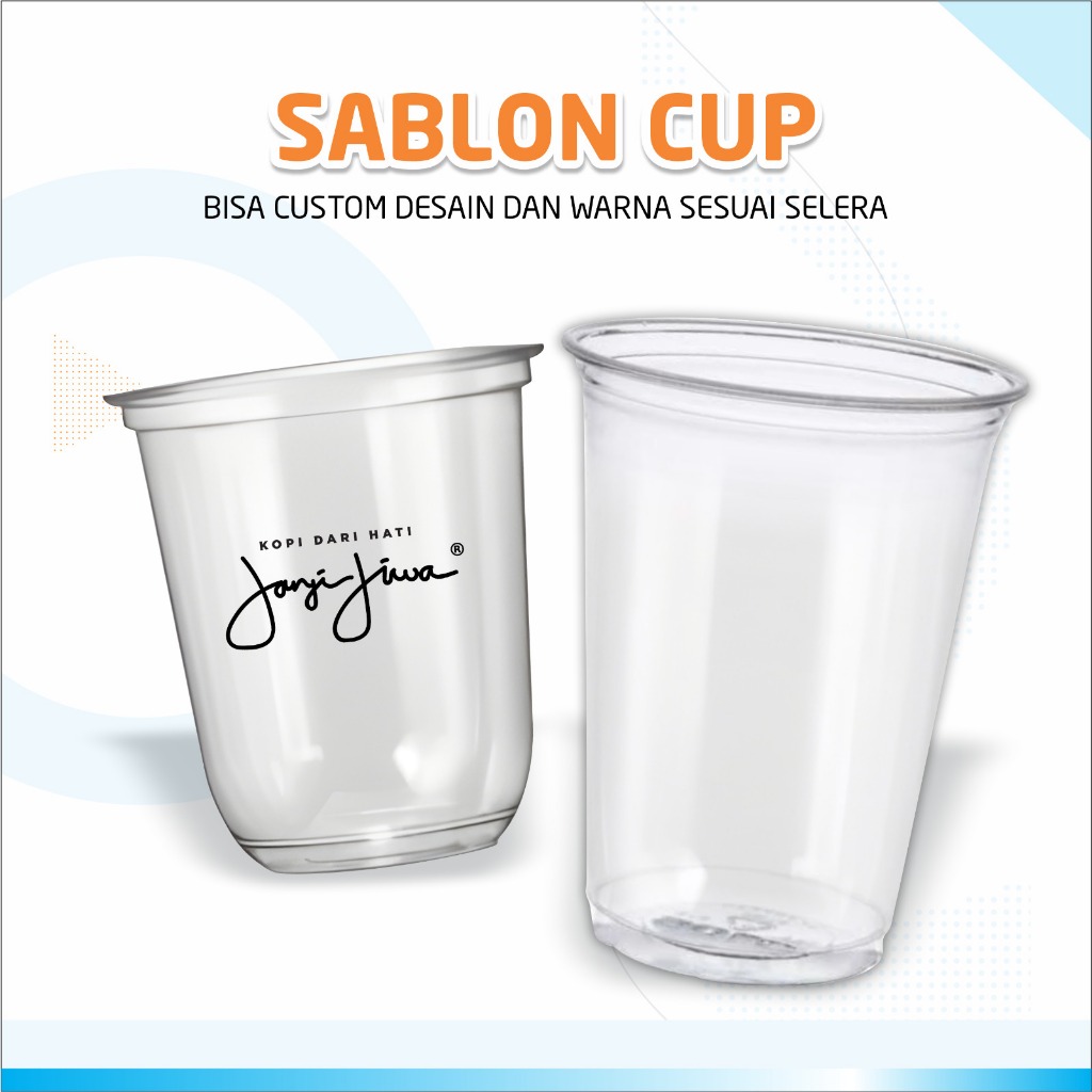 Jual SABLON CUP GELAS CUSTOM / SABLON CUSTOM CUP GELAS PLASTIK / CUSTOM ...