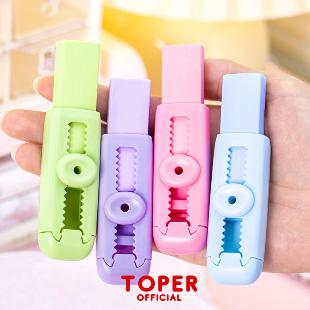 Jual TOPER Sliding Eraser Set Plus Cadangan Penghapus Mekanik Hapusan ...